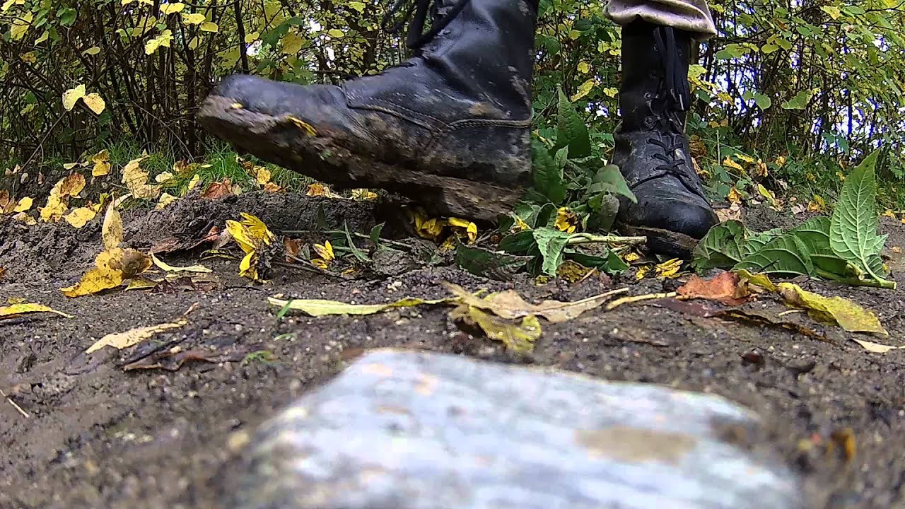 army boots crushed flowers - YouTube