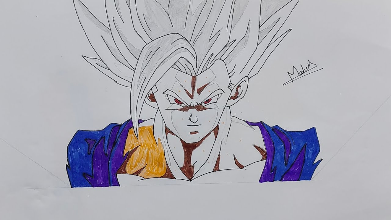 Drawing Gohan New Beast form 🔥🔥🔥 #viral #trending #drawing - YouTube