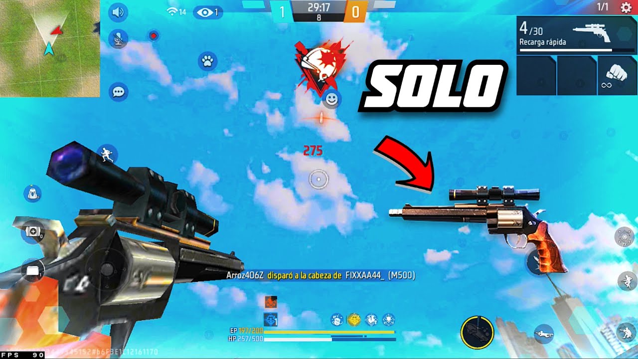 PVP SOLO M500 FREE FIRE !! 😱 - YouTube