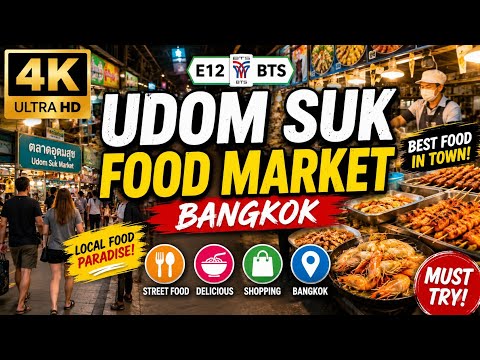 Udom Suk Food Market Bangkok 2025 - YouTube