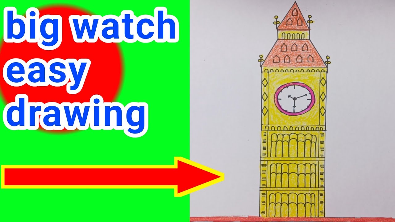 How to draw big ben | Easy drawing big ben | #drawing #viral #trending ...
