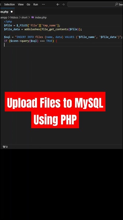 Upload Files to MySQL Using PHP - YouTube
