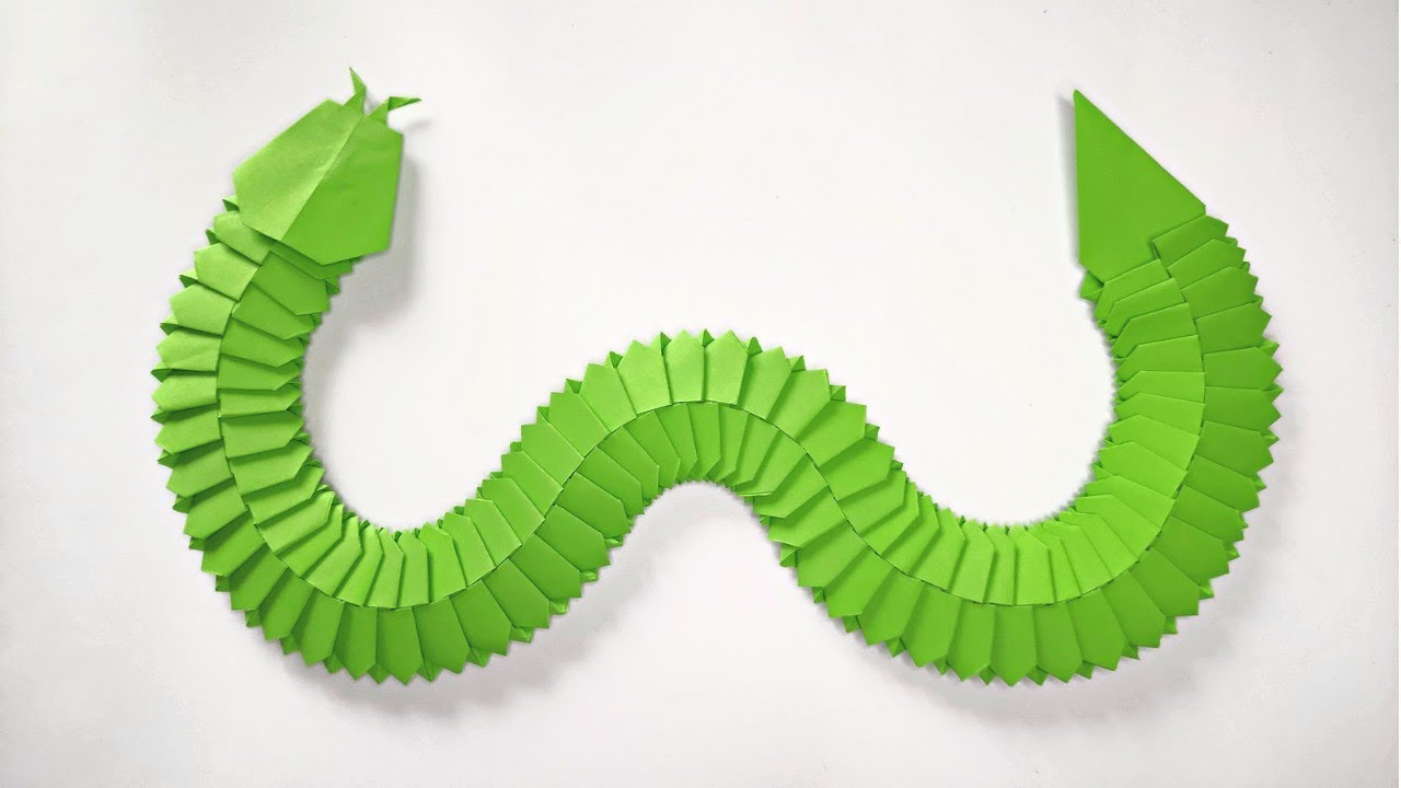 Origami MODULAR SNAKE | How to make a paper snake - YouTube