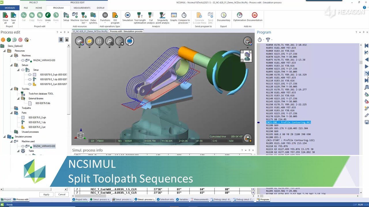 Split Toolpath Sequences in NCSIMUL | Tutorial - YouTube