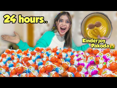 Eating Only KinderJoy for 24 hours!! *KinderJoy Dalgona Candy* 😍