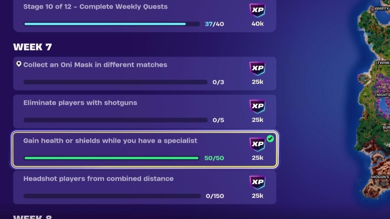 Gain health or shield while you have a specialist Fortnite - YouTube