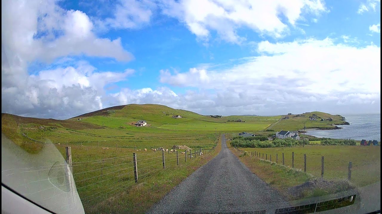 Tingwall Airport to Lerwick via Laxfirth, Breiwick and Califf - Driving ...