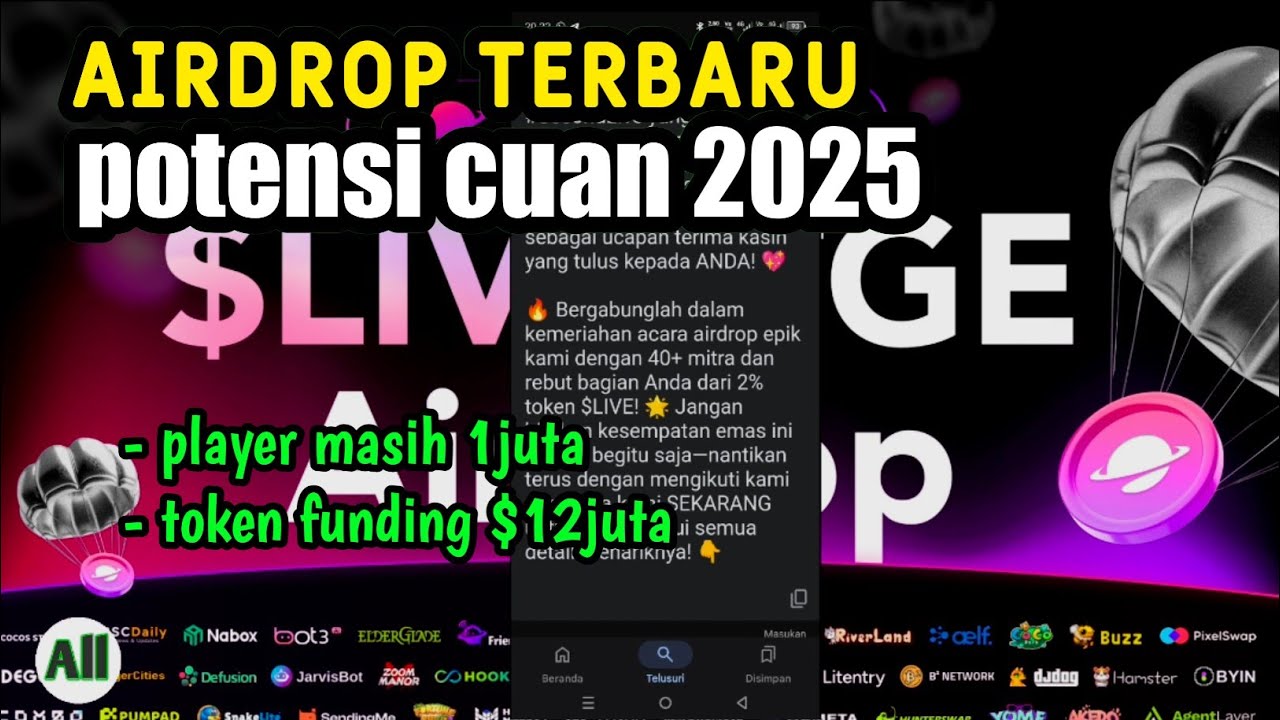 AIRDROP SECONDLIVE!!! airdrop terbaru potensi cuan - YouTube