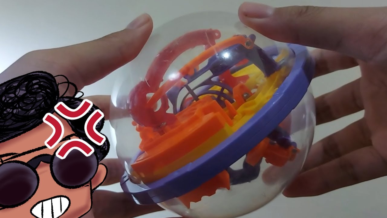 Napkin gets TILTED while tilting the Perplexus puzzle ball. - YouTube