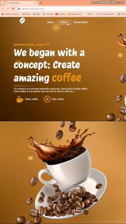 Coffee Website Using Html Css Shorts Website Html Css Coding Websitedesign Coffee Viral 0891