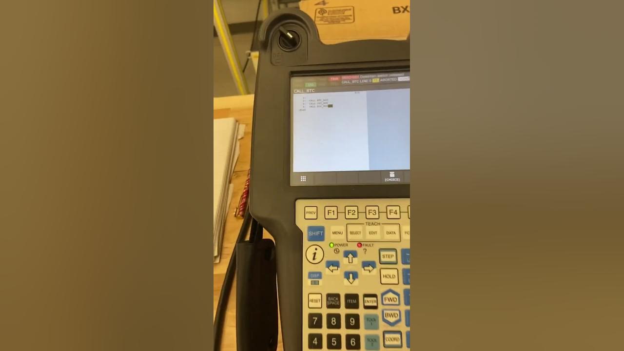 Fanuc teach pendant writing programs call command - YouTube