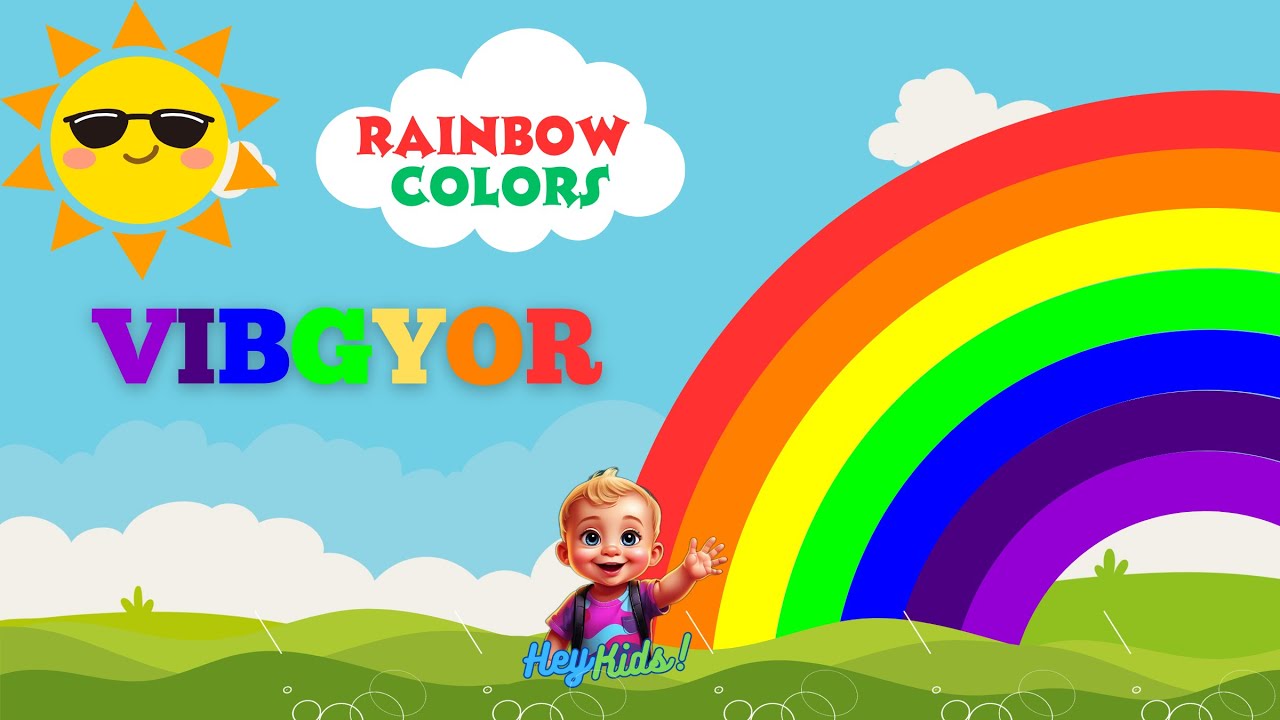 🌈 Colors of the Rainbow (VIBGYOR) | Fun and Educational Video for Kids ...