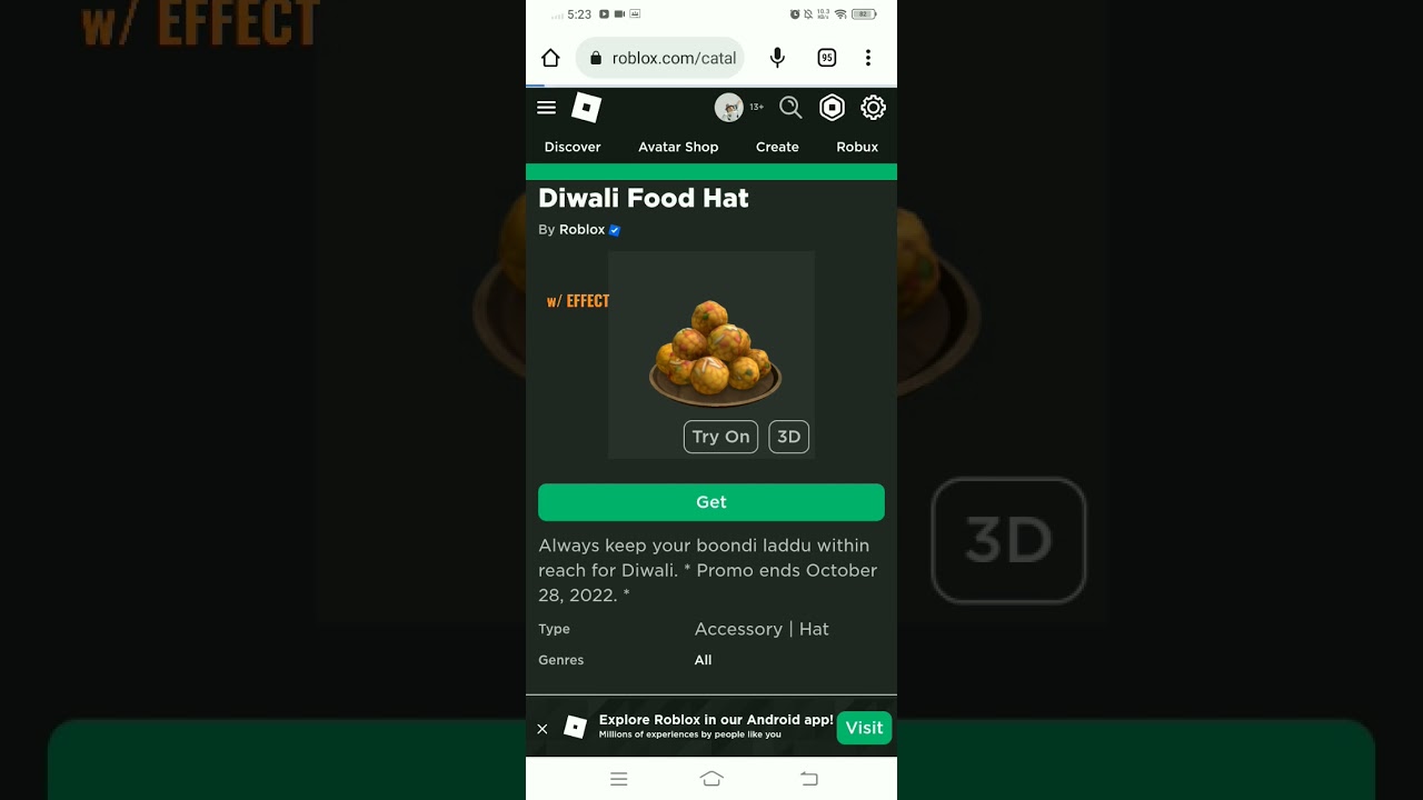[FREE ACCESSORY] HOW TO GET Diwali Food Hat! (ROBLOX) - YouTube