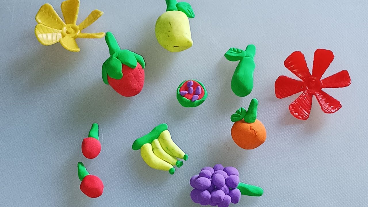 Diy - Miniature Clay Fruits / Handmade Mini Clay Fruits 😱 / How to make ...