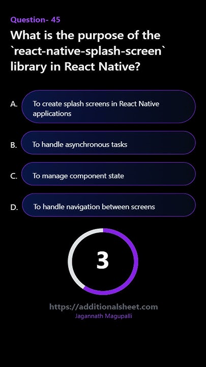 What is the purpose of the react native splash screen library in React ...