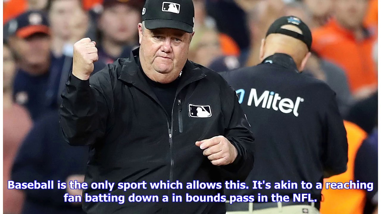 MLB is going to have to clean up fan interference rule (Letters) - YouTube
