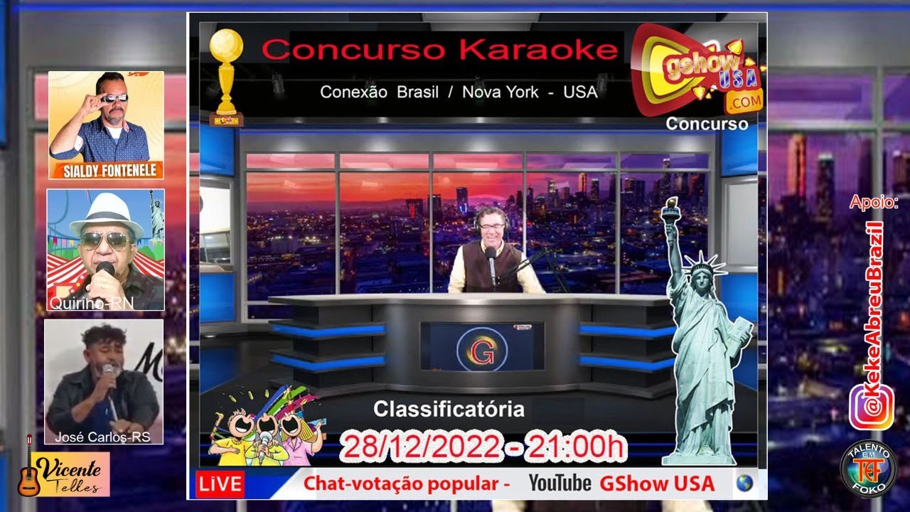 Gshow usa Karaoke 3 e 4 lugares - YouTube