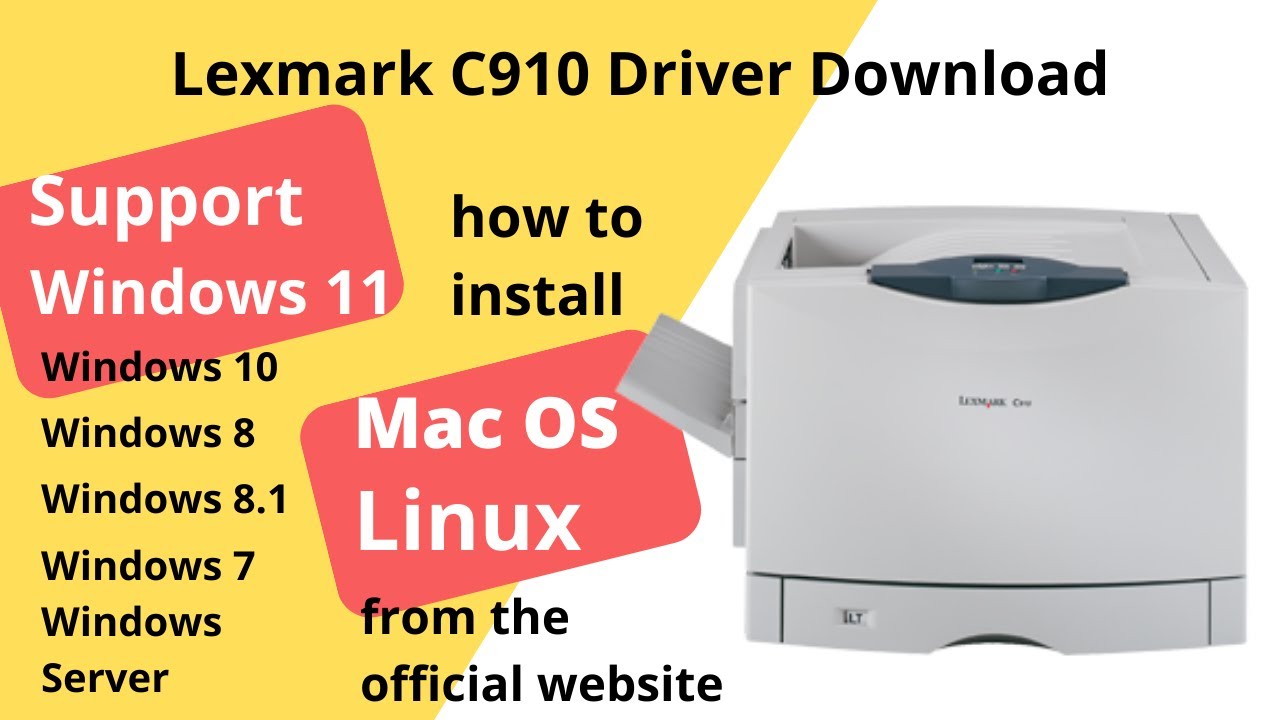 Lexmark C910 Driver Download and Setup Windows 11 Windows 10 - YouTube