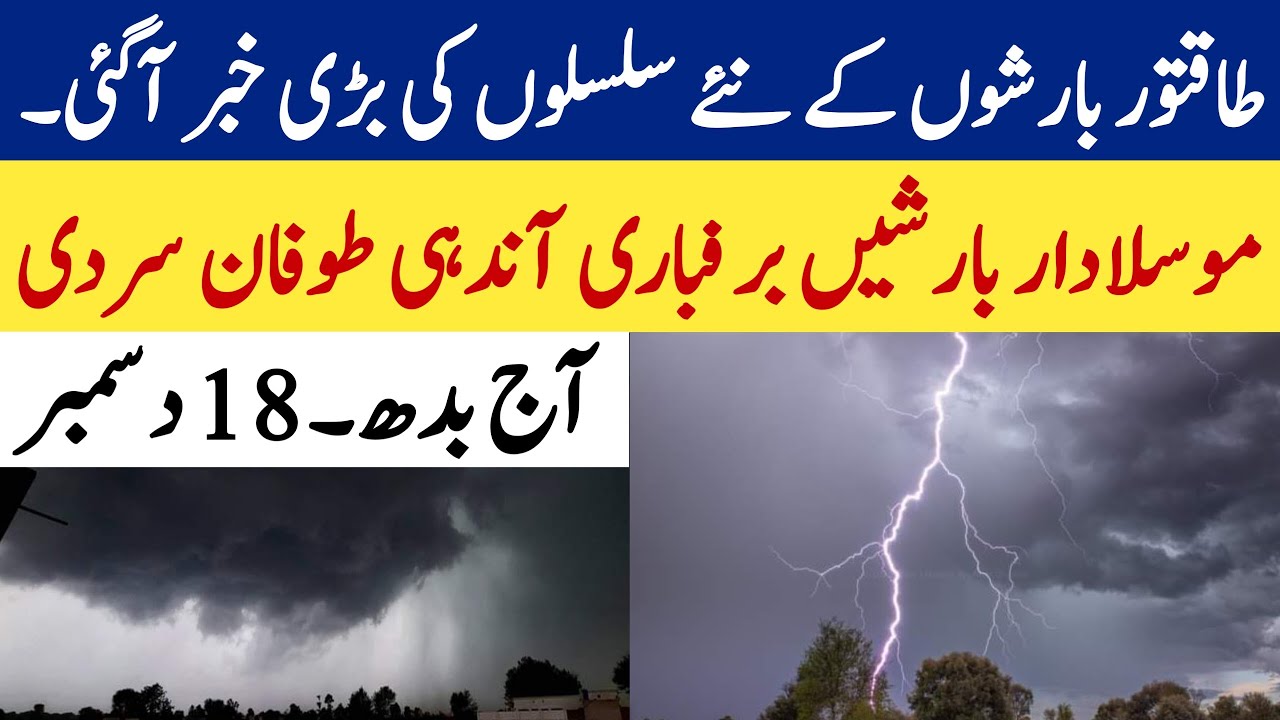 Weather Update Today, 18 December | Stormy Rains ☔Cold expected | All ...