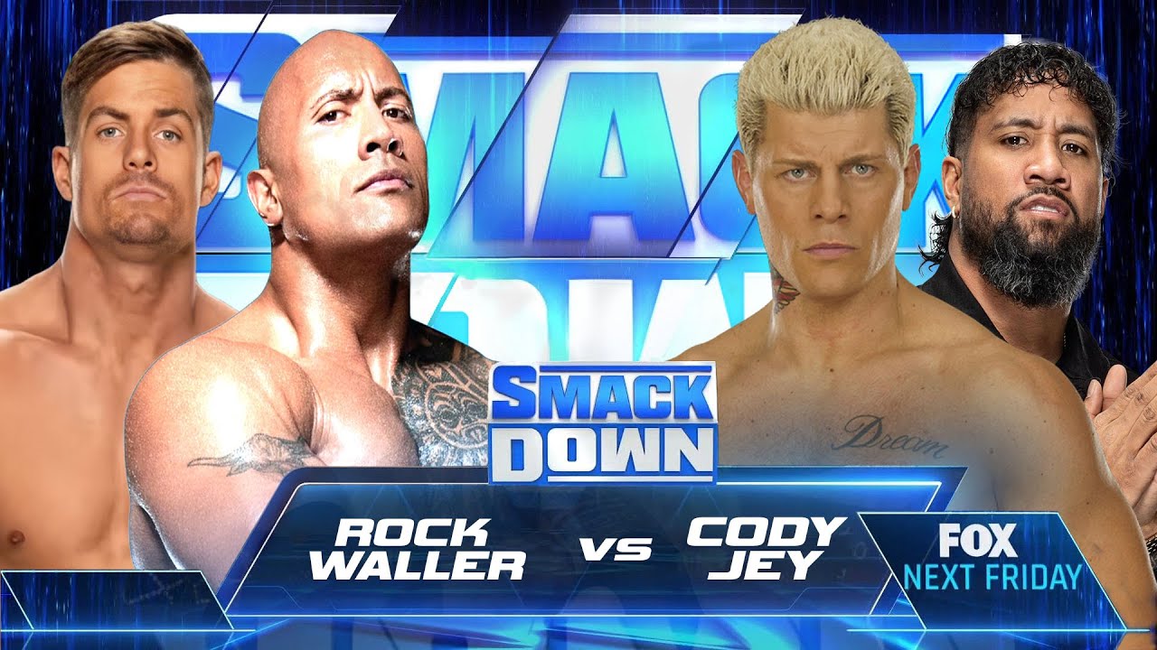 WWE2K23 | Grayson Waller & The Rock vs. Cody Rhodes & Jey Uso | Tag ...