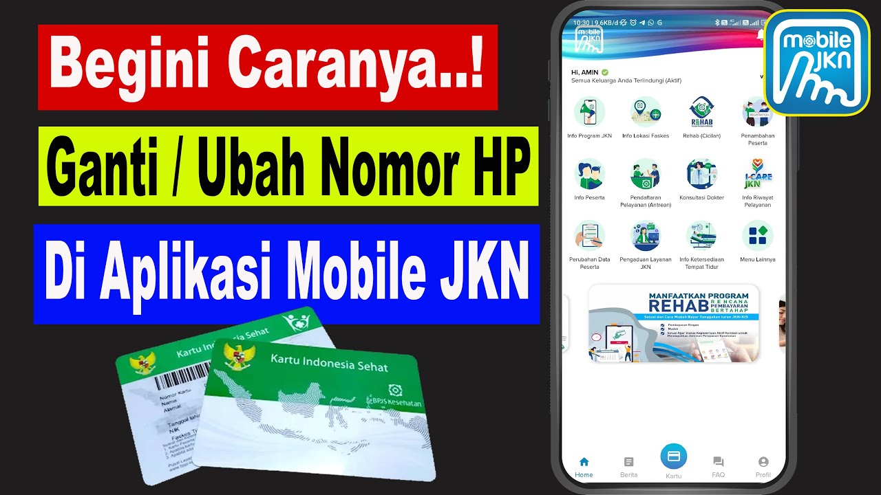 cara mengganti nomor hp jkn mobile - YouTube
