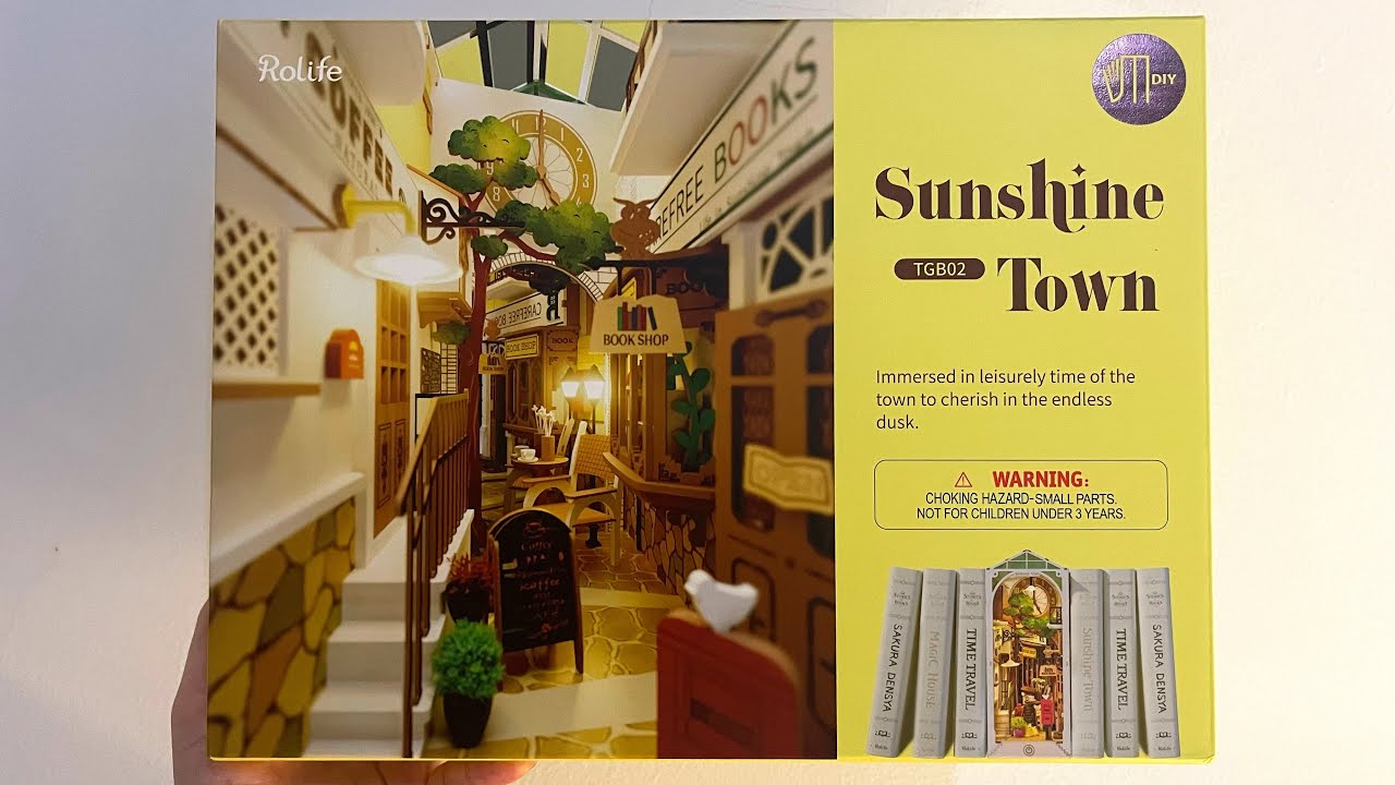 Rolife Book Nook Sunshine Town tutorial Step 10-14 - YouTube