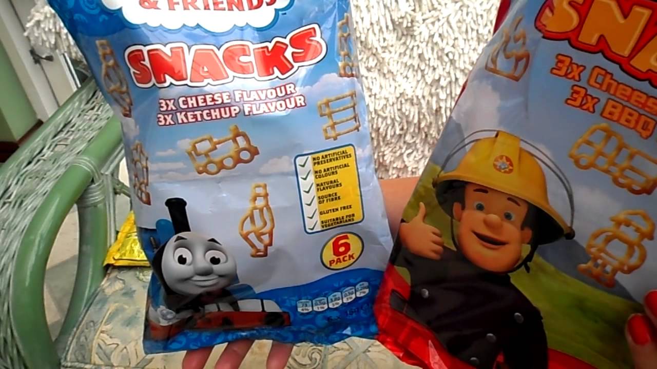 THOMAS THE TANK ENGINE VS FIREMAN SAM SNACKS TAST CHALLENGE - YouTube