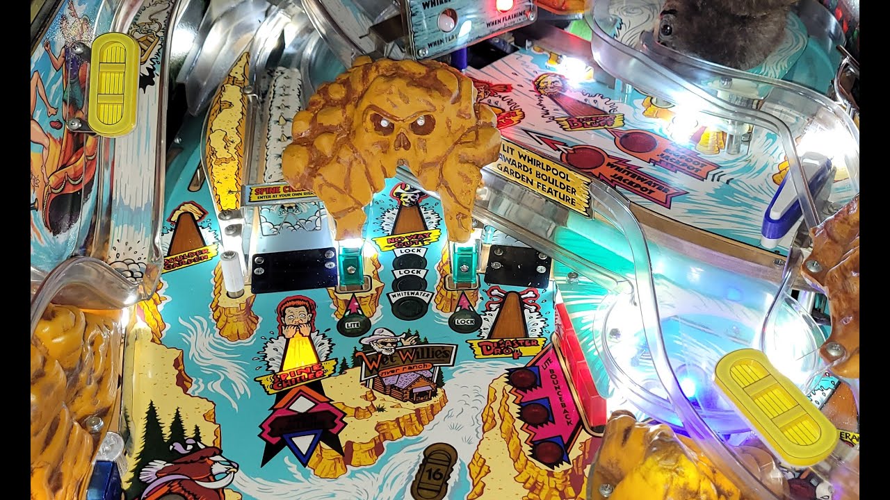 Part 21: White Water Pinball Project. Installing Skull Mountain & Raft ...