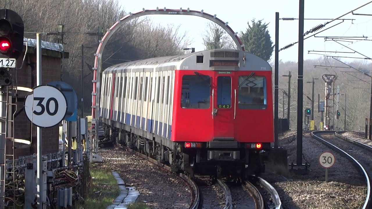 Classic District Line: D78 Stock train departing Upminster - YouTube