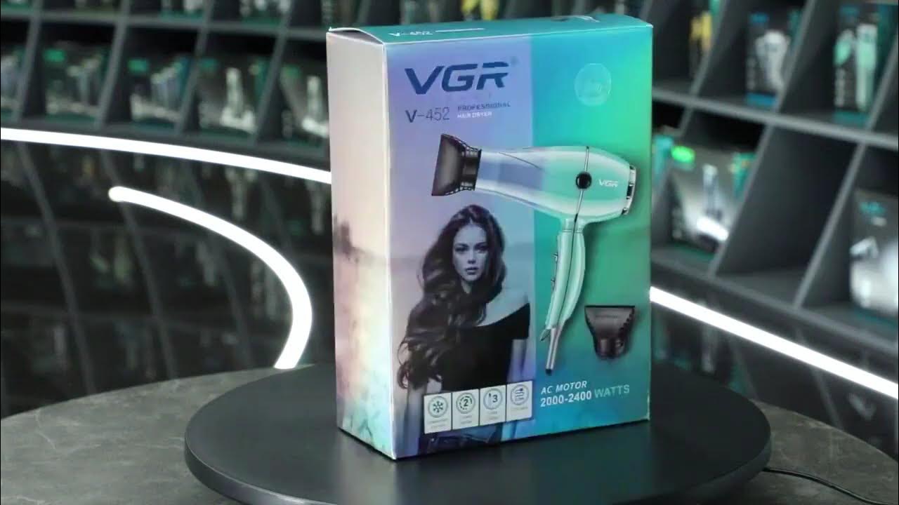 SECADOR DE CABELLO VGR V-452 - YouTube