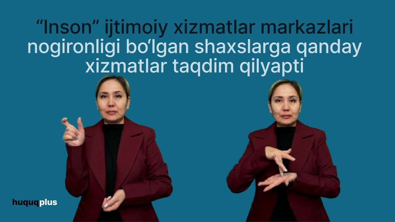 «Inson» ijtimoiy xizmatlar markazlari nogironligi bo‘lgan shaxslarga ...