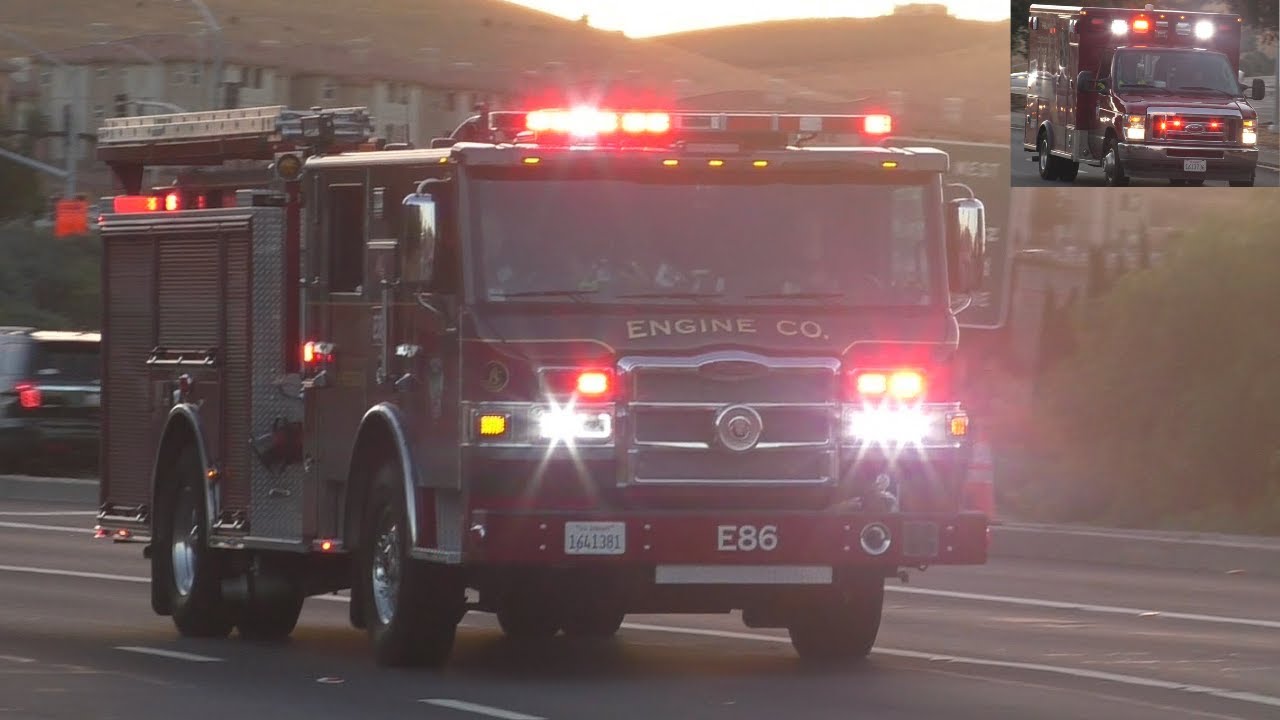 Contra Costa County Fire Protection Dist. Engine 86 & ConCoEMS (AMR ...
