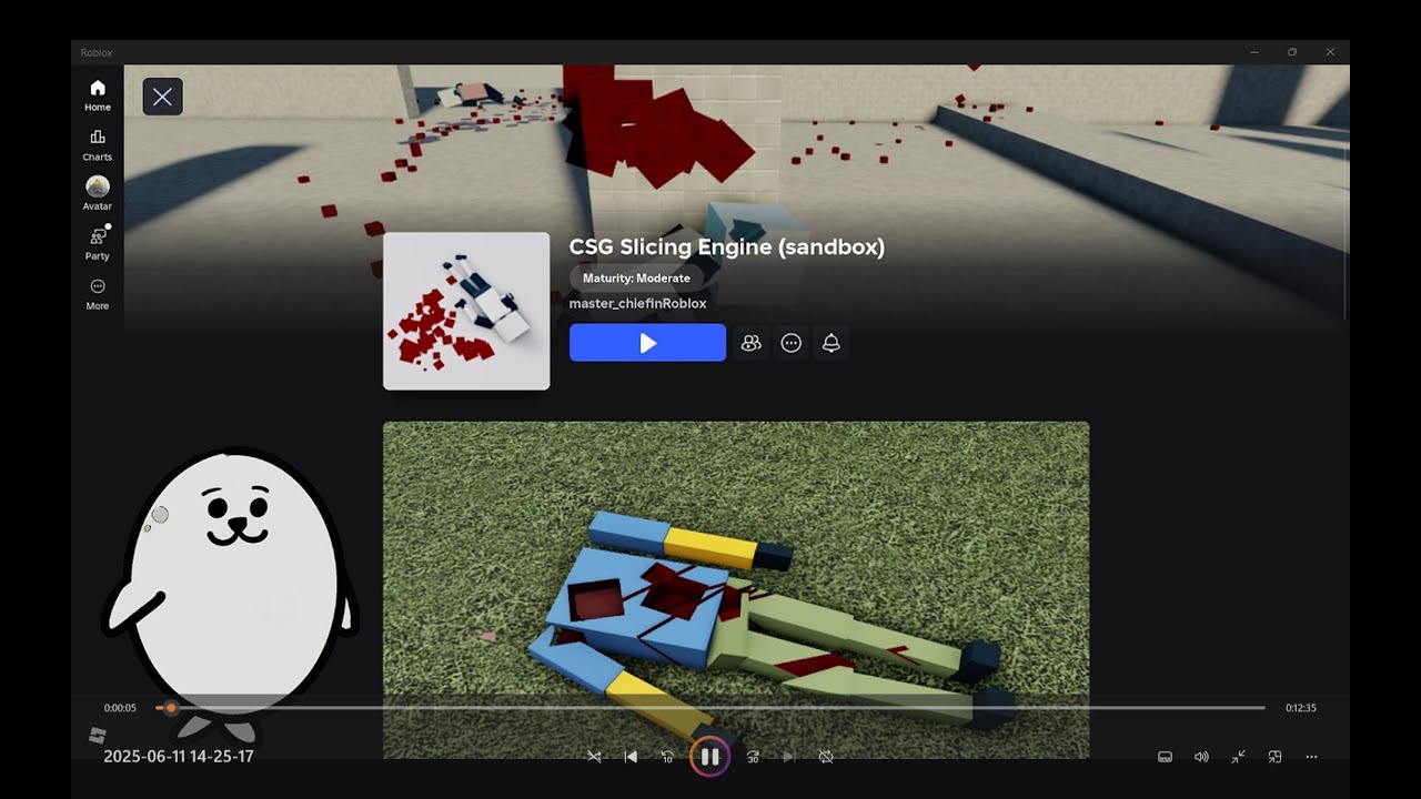 ROBLOX: CSG Slicing Engine & Parasite Testing I SealyChonk Plays - YouTube