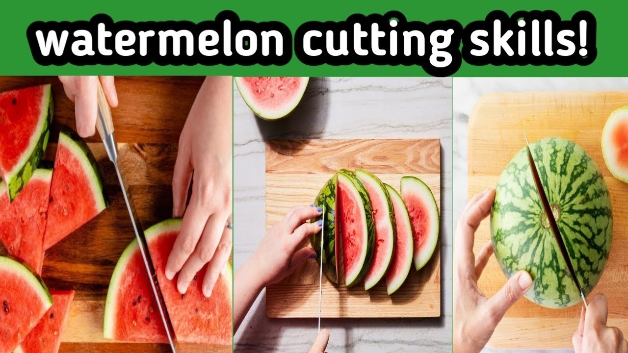 watermelon cutting skills 🍉🔪 - YouTube