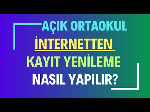 İnternetten Kayıt Yenileme Nasıl Yapılır. Evinden Çıkmadan Kayıt Yenileme ve  Ders Seçimi Yapma