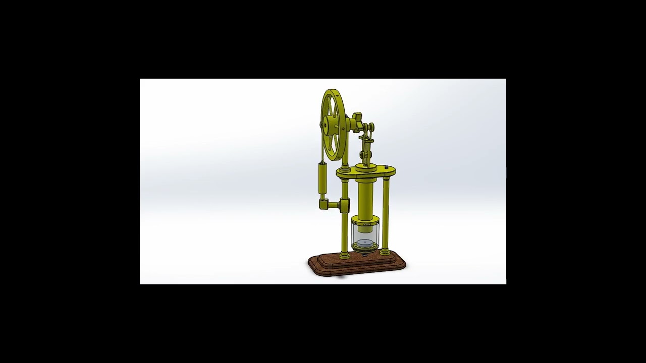 stirling hot air engine solidwork motion study video #letsmakeitcad # ...