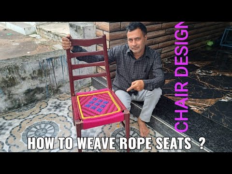 How to make rope chair at home | How to weave a chair | How to weave ...