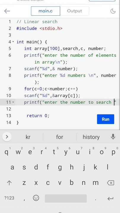 c program to linear search #cprogramming #codingguru #youtubeshorts #shorts 😎 - YouTube