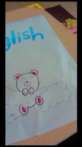 English project front page drawing easy and cute 🥰🥰 - YouTube