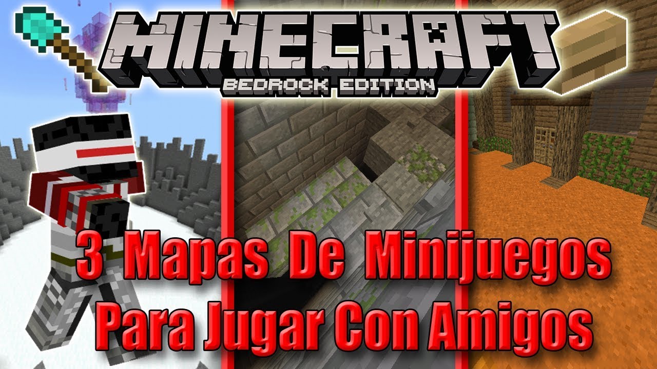 🔥3 MAPAS DE MINIJUEGOS PARA JUGAR EN MINECRAFT PE/BEDROCK CON AMIGOS!🔥👌 ...
