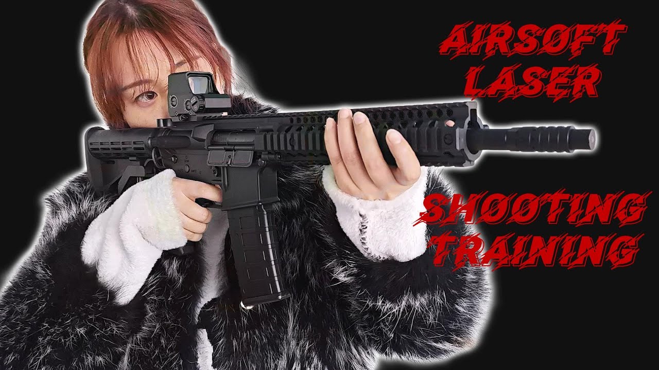 Airsoft Laser Shooting Training - AIMLASER Laser Cartridge & Target - YouTube