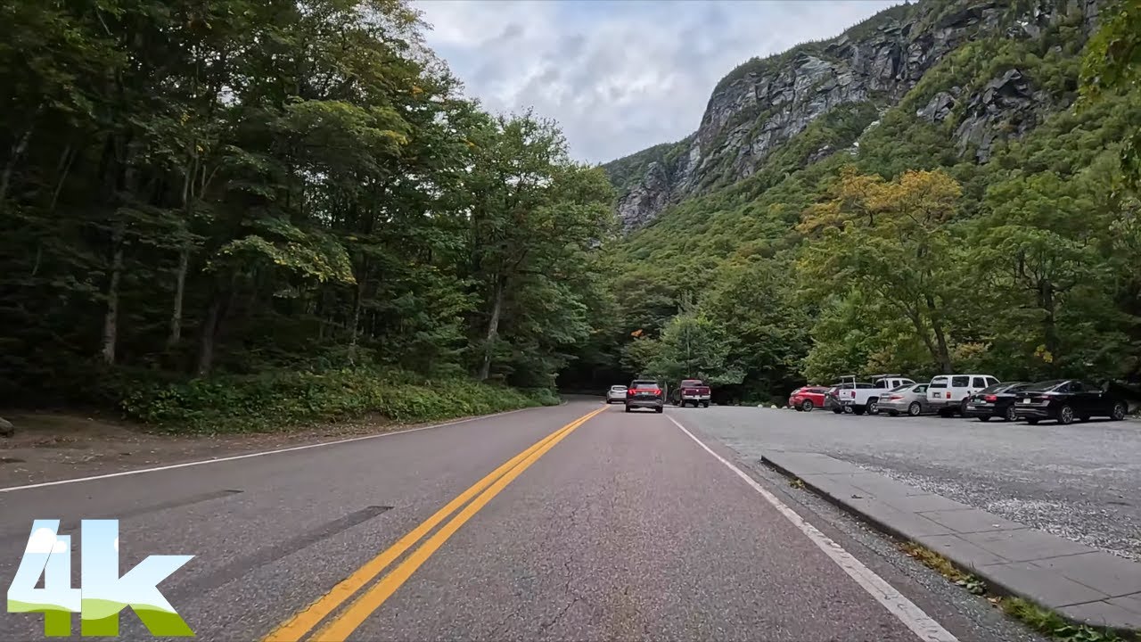 Scenic Drive Through The Narrow Route 108 Pass Over Smugglers Notch ...