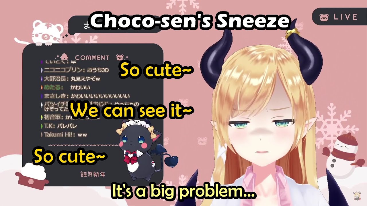 Choco-sensei Forgot That She's Using 3D Motion When Chat Mentions Her ...