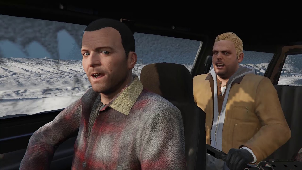 Grand Theft Auto V First scene اول مشهد فى اللعبة - YouTube