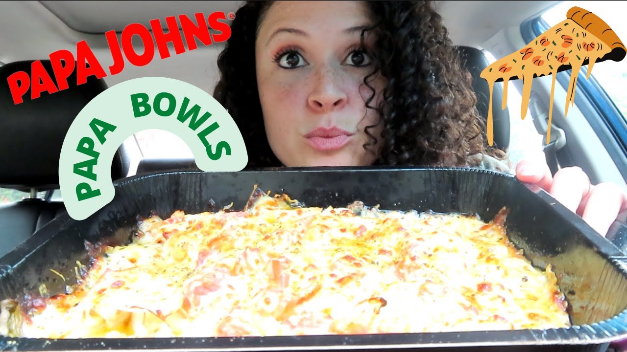 NEW PAPA JOHN'S Chicken Alfredo Bowl 🍕🥙🍗 - YouTube