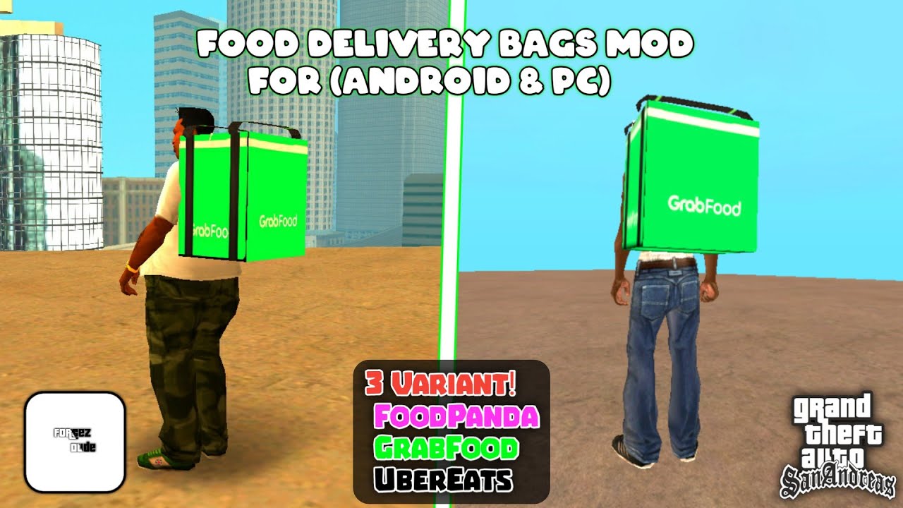 GTA San Andreas mod Tas Pengantar Makanan | Android & PC | GTA SA Food ...