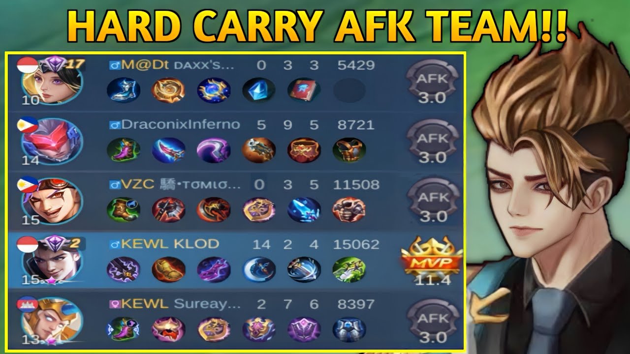 CLAUDE HARD CARRY AFK TEAM!! - YouTube