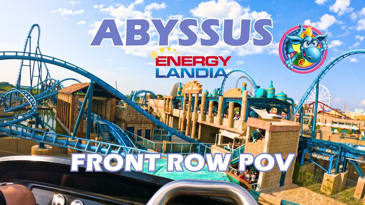 ABYSSUS - 4 Inversion Roller Coaster - 4K FRONT ROW POV - ENERGYLANDIA ...