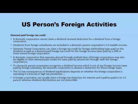 US Person's foreign Activities - YouTube