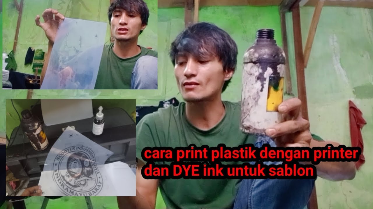 print plastik dengan printer dan tinta biasa #dyeink - YouTube